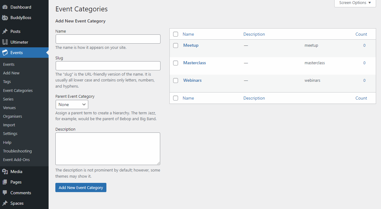 How to Integrate The Events Calendar with Spaces Engine - Spaces Engine