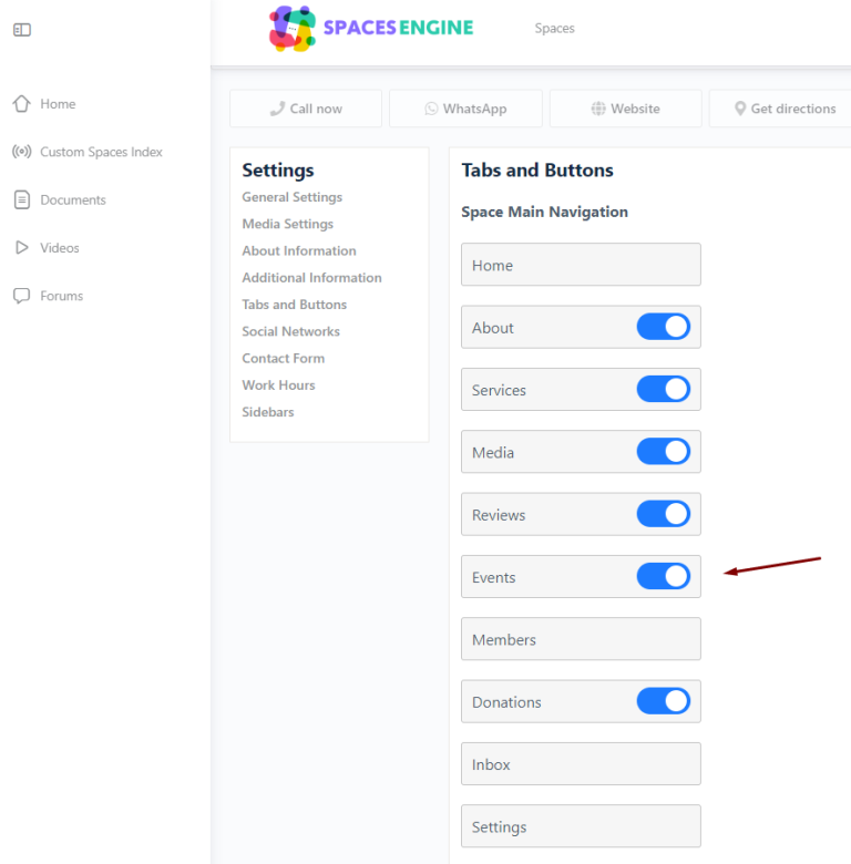 How to integrate The Events Calendar with Spaces Engine - Spaces Engine