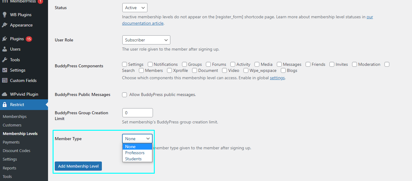Managing Profile Types for BuddyBoss with Restrict Content Pro: Easily Explained - Spaces Engine