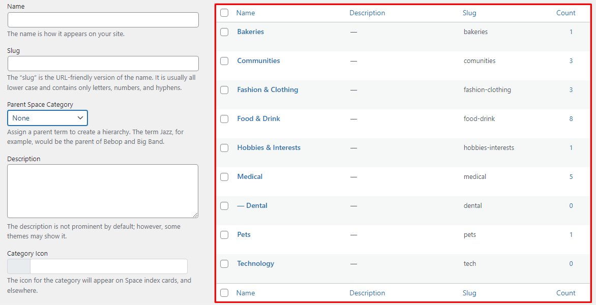 Space Categories and Locations: Enable Filtering for Your Business ...